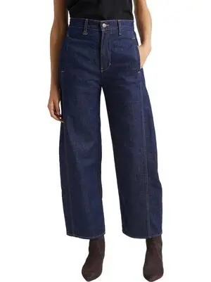 Veronica Beard Ryder High-waist Ankle Barrel Leg Jeans - Indigo Rinse