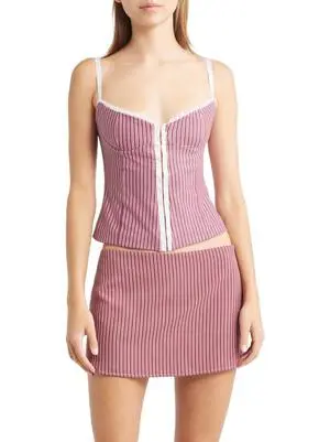 BELLA VENICE Caroline Stripe Camisole - Pink Striped