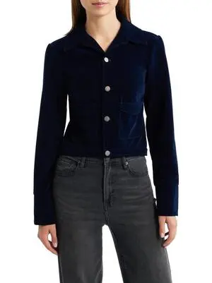 BELLA VENICE The Madi Velvet Jacket - Navy