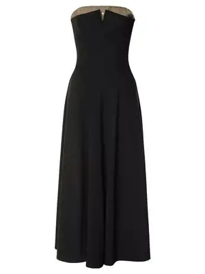 Alberta Ferretti Strapless Flared Dress - Black