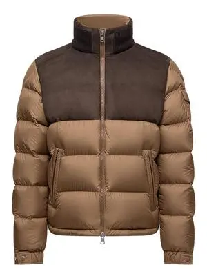 Moncler Cheverny Suede Short Down Jacket - Beige