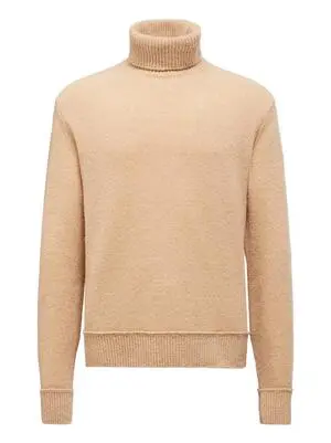 Moncler Wool Blend Turtleneck Sweater - Beige