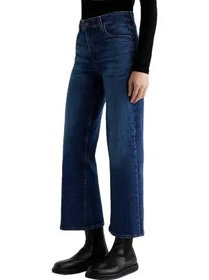 Ag Saige Mid-rise Cropped Wide-leg Jeans - Veiled
