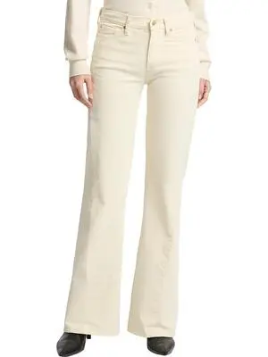 7 For All Mankind Twisted Dojo Tailorless Flare Leg Corduroy Pants - Corduroy Eggshell
