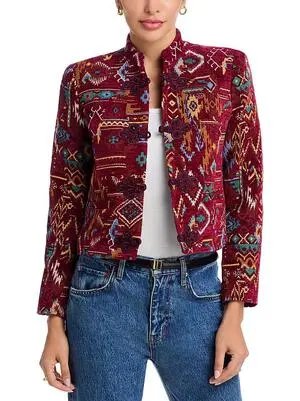 L'Agence Asha Military Jacket - Geo Tapestry