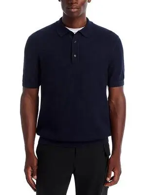 BOSS Iannoti Knit Polo Shirt Dark Blue