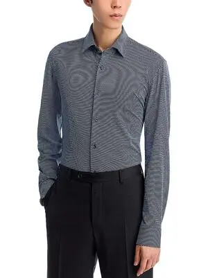 BOSS Hank Slim Fit Button-front Shirt - Dark Blue