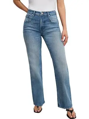 Good American Good Standard Petite Bootcut Jeans - Indigo