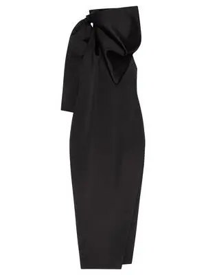 Givenchy Long Evening Satin Dress With Bow - Black