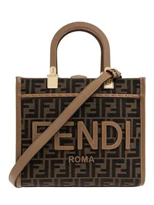 Fendi Sunshine Small Shopper - Brown