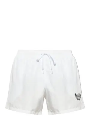 Moschino Logo Swim Shorts - White