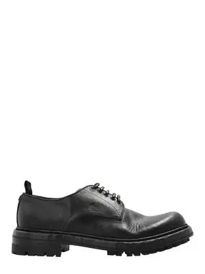 Dolce & Gabbana Calfskin Leather Derby Shoes - Black