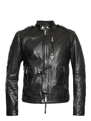 Dsquared2 X Ducati Leather Jacket - Black