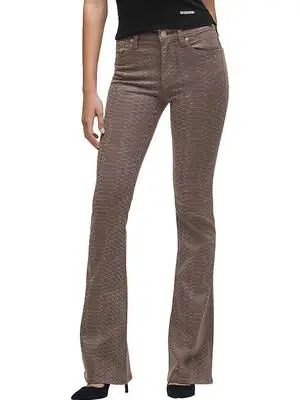 Hudson Jeans Barbara High-rise Bootcut Jeans - Iron Snake