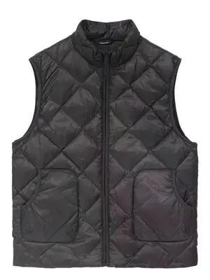 HIKING PATROL Quilted Diamond-pattern Gilet - Black