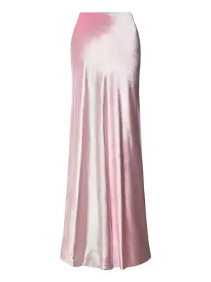 Alberta Ferretti Satin Maxi Skirt - Pink