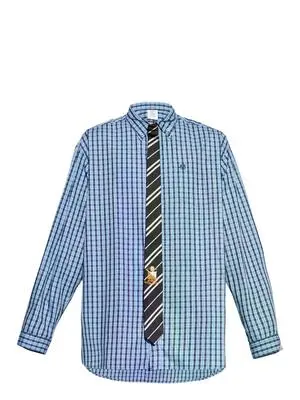 Vetements Checked Cotton Shirt - Blue