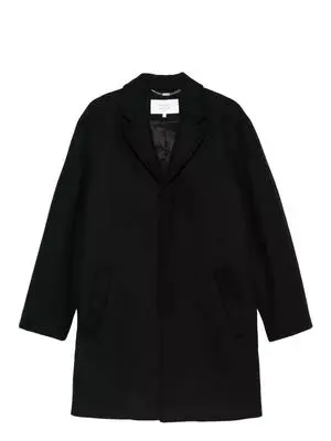 Maison Kitsuné Lapel Welt-pocket Coat - Black
