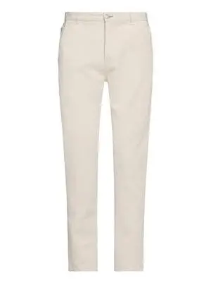 DANIELE ALESSANDRINI Cotton-linen Tapered Trousers - White