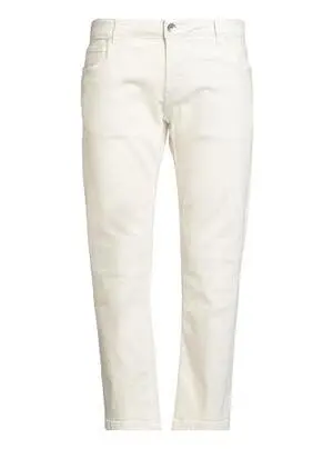 Eleventy Cotton And Elastane Straight Leg Jeans - White