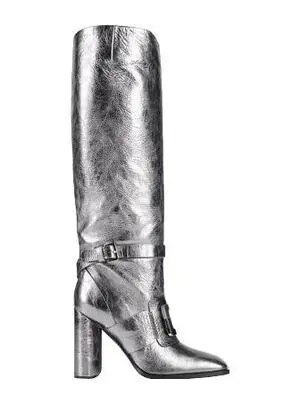 ROGER VIVIER Boots In Soft Leather - Grey