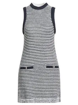 I BLUES Striped Sleeveless Knit Mini Dress