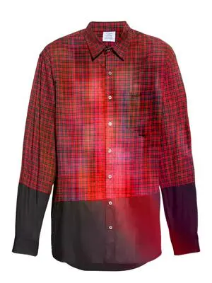 Vetements Checked Two-tone Shirt - Red
