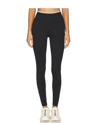 WELLBEING + BEINGWELL Flowwell Monet Legging In Black - Black & Driftwood