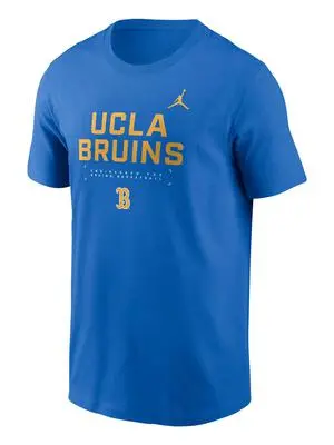 JORDAN Ucla Courtside Basketball Brand Dri-fit College T-shirt - Blue