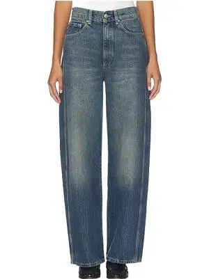 DL1961 Taylor Ultra High Rise Barrel Jeans - Tinted Dark