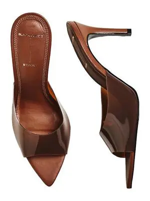 BLACK SUEDE STUDIO Bella Mule Heels - Chestnut