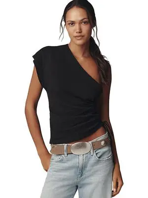 NATION LOS ANGELES Jaylen One-shoulder Top - Black