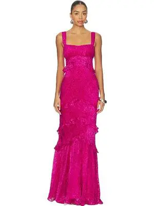 Saloni Chandra Dress - Fuchsia