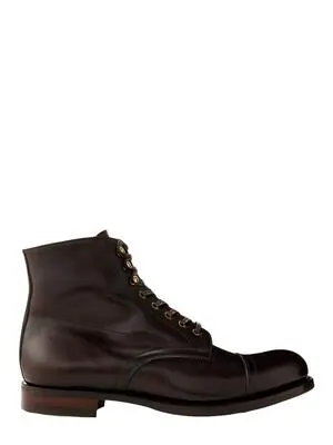 Ralph Lauren Hand-burnished Leather Boots - Tan