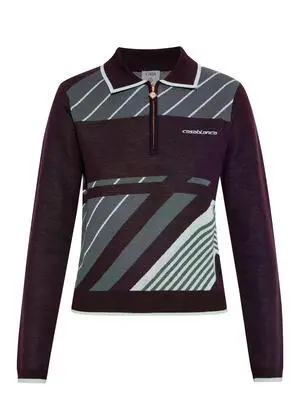 Casablanca Striped Polo Shirt - Green