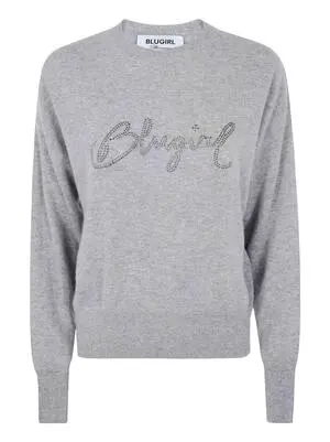 BLUGIRL Crystal-embellished Cashmere Sweater - Grey