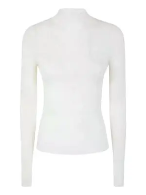 TWINSET Ribbed High-neck Sweater - White