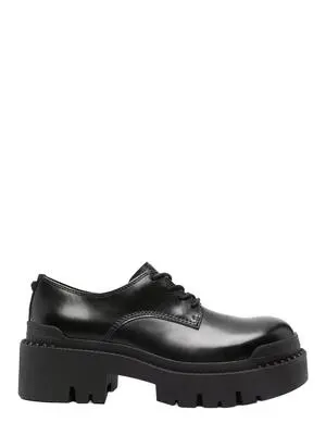 Ash Lace-up Platform Derby Shoes - Black
