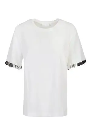 Rabanne Sequin-embellished T-shirt - White