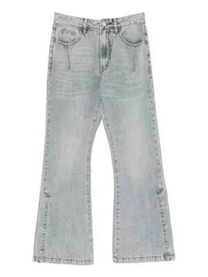 B+AB Button-Hem Bootcut Jeans