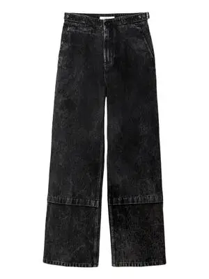 LANVIN Acid-wash Trousers - Black