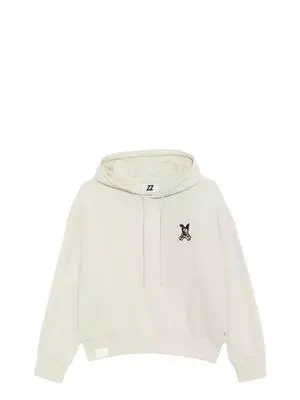 Izzue Logo-embroidered Hoodie - Neutrals