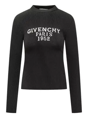 Givenchy Ribbed Logo-jacquard Sweater - Black