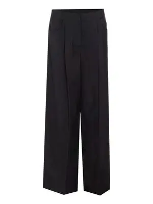 Fendi Pleated-front Trousers - Black