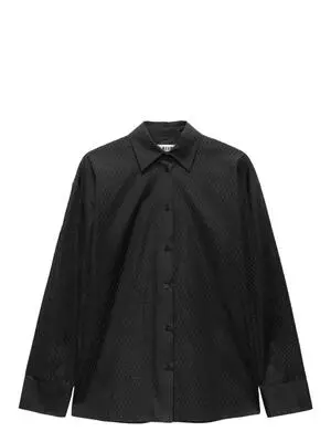 MSGM Textured Long Sleeve Shirt - Black