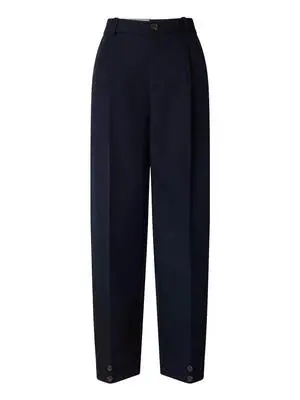 Soeur Pleated Cropped Trousers Blue