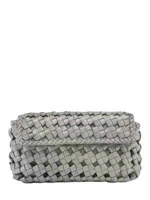 Officine Creative Woven Leather Shoulder Bag - Grey