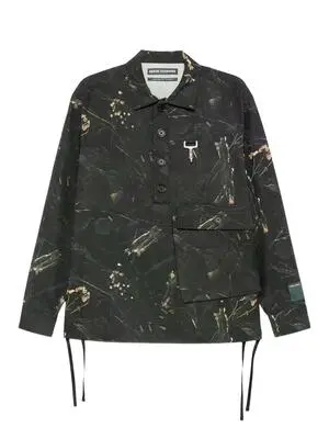 Reese Cooper Floral-print Cargo Shirt - Green