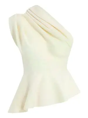 Khaite Draped One-shoulder Top - White