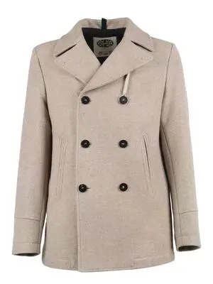 CAMPLIN Double-breasted Pea Coat - Neutrals